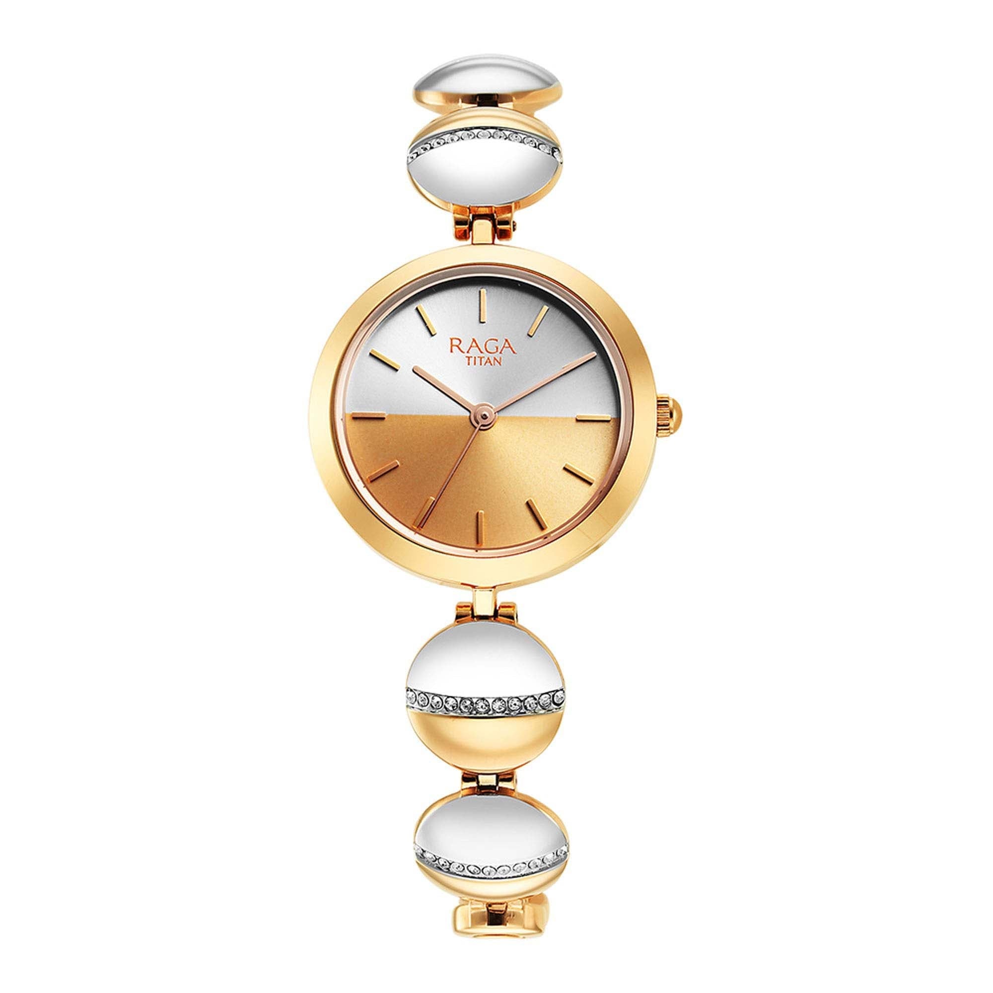 Titan Raga Delight Silver Dial Analogue Metal Strap Watch for Women ...