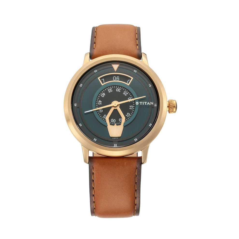 Titan Maritime Green Dial Analogue Leather Strap watch for Men – BGB ...